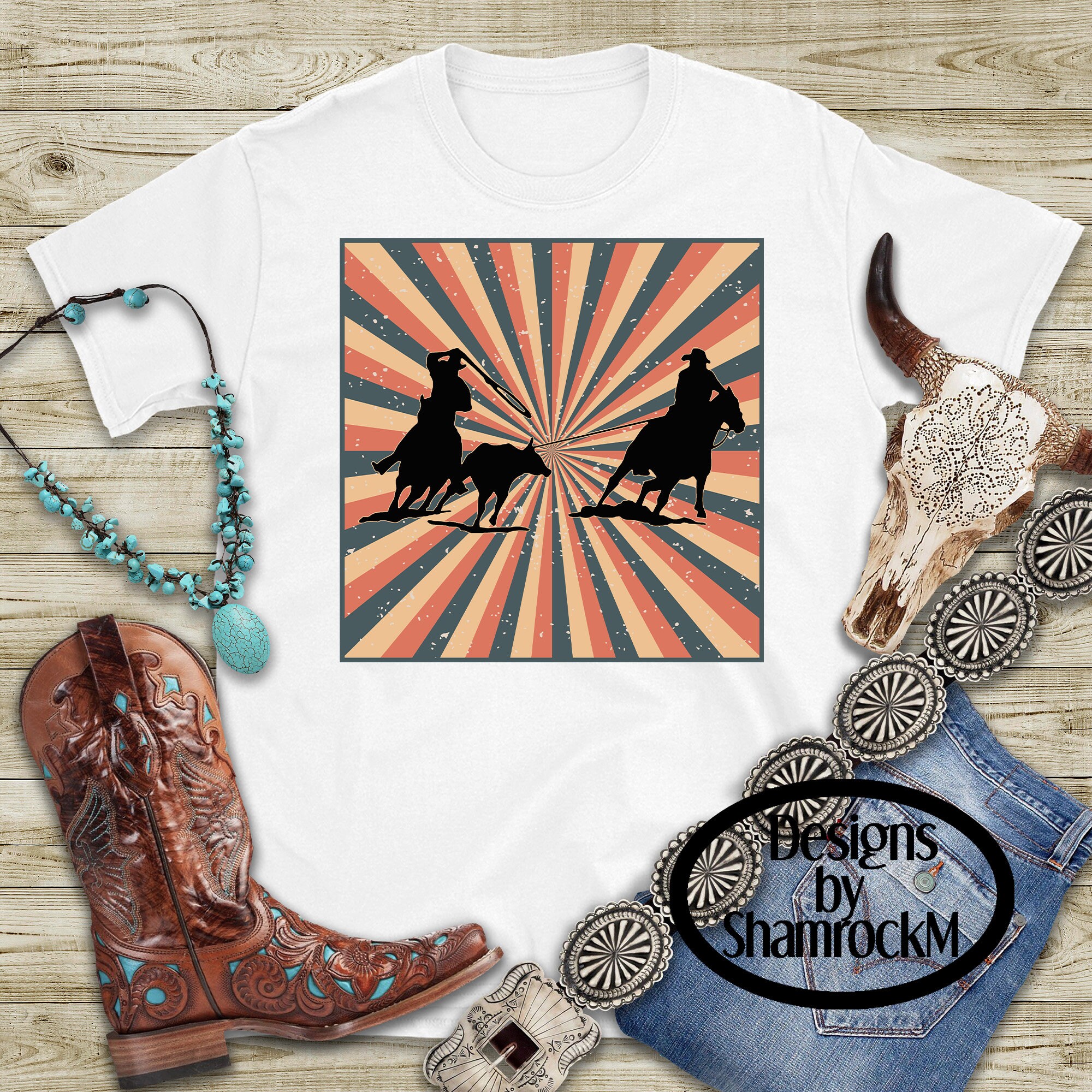 Printable Sublimation Design Team Ropers Retro Grunge - Etsy