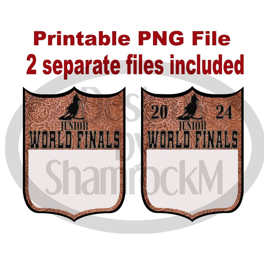Printable Sublimation Design, Rodeo Back Number Leather, Junior World ...