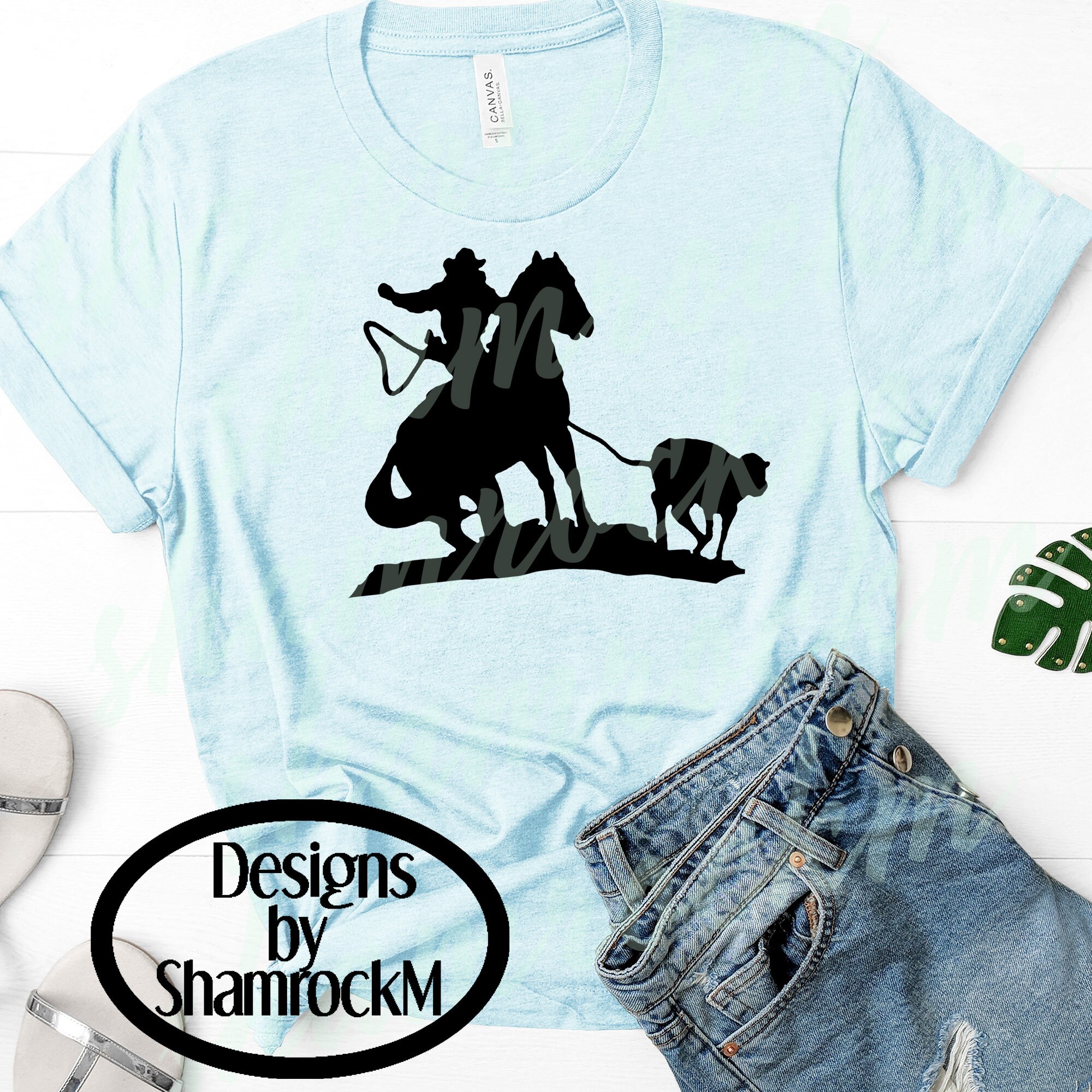 Printable Sublimation Design | Breakaway Roper Silhouette | Western ...