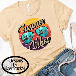 Printable Sublimation Design Summer Vibes Retro Sunset - Etsy