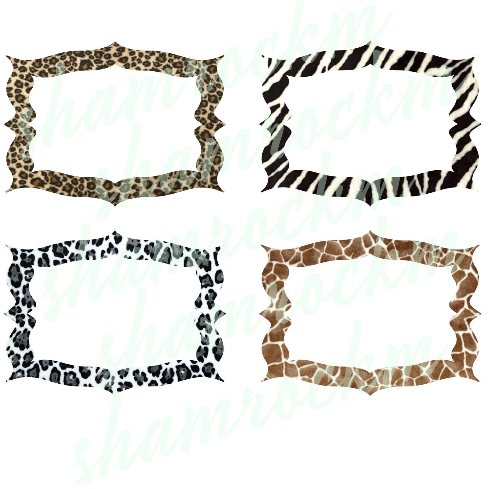 Wild Animal Frame Set 1. Png Images With Transparent | Etsy