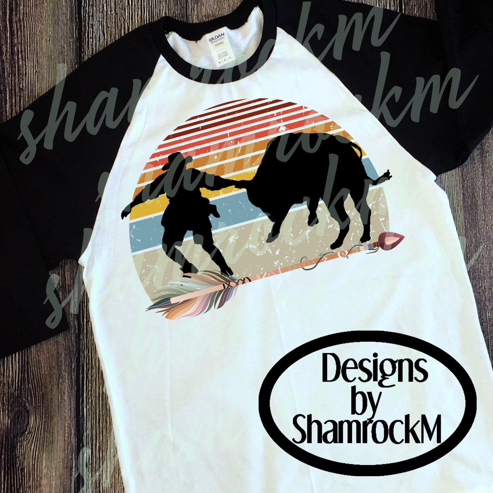 Printable Sublimation Design | Vintage Sunset| Bull Fighter | Png ...