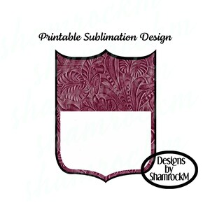 Printable Sublimation Design, Rodeo Back Number in Purple Tooled ...