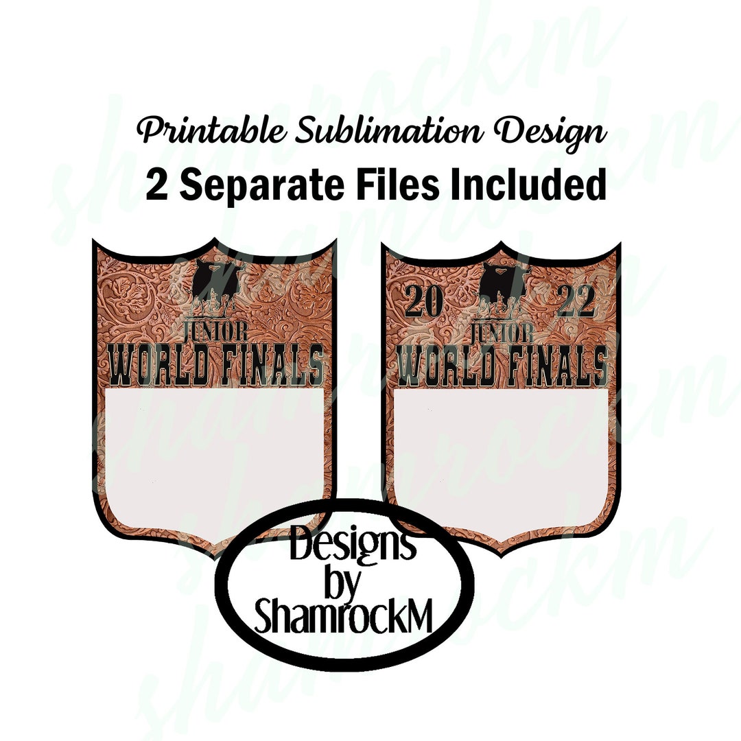 Printable Sublimation Design, Rodeo Back Number Leather, Junior World ...
