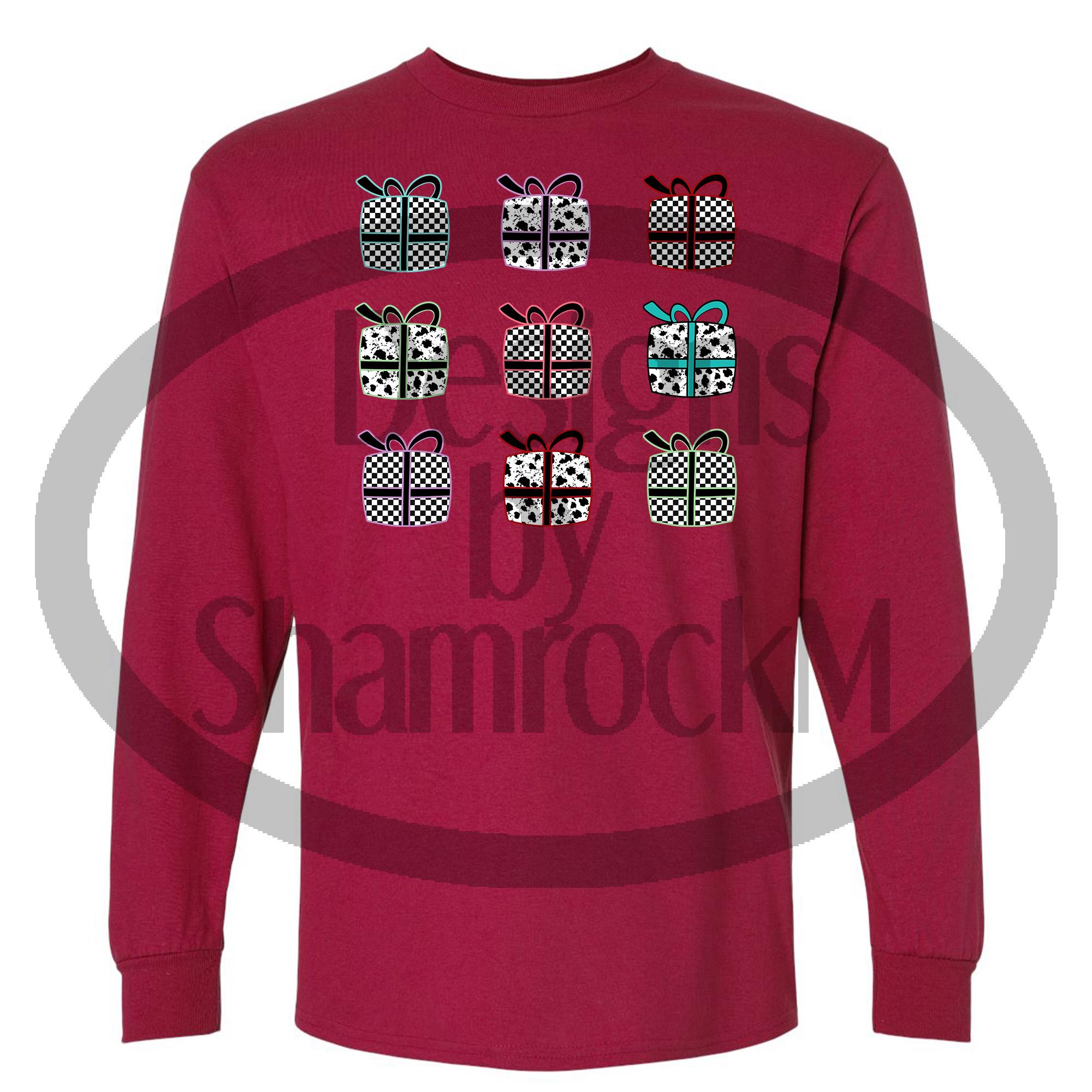 Printable Sublimation Design | Black & White Present Collage | Png ...