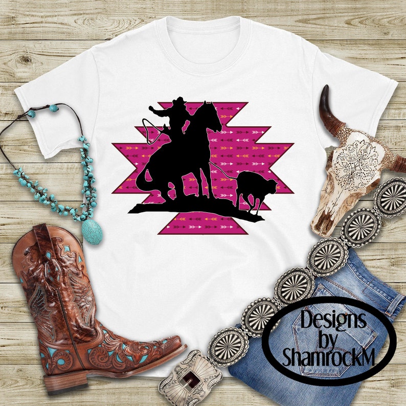 Printable Sublimation Design Breakaway Roper Aztec | Etsy