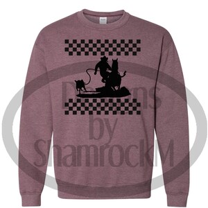 Printable Digital File | Calf Roper With Checkerboard Border | Png ...