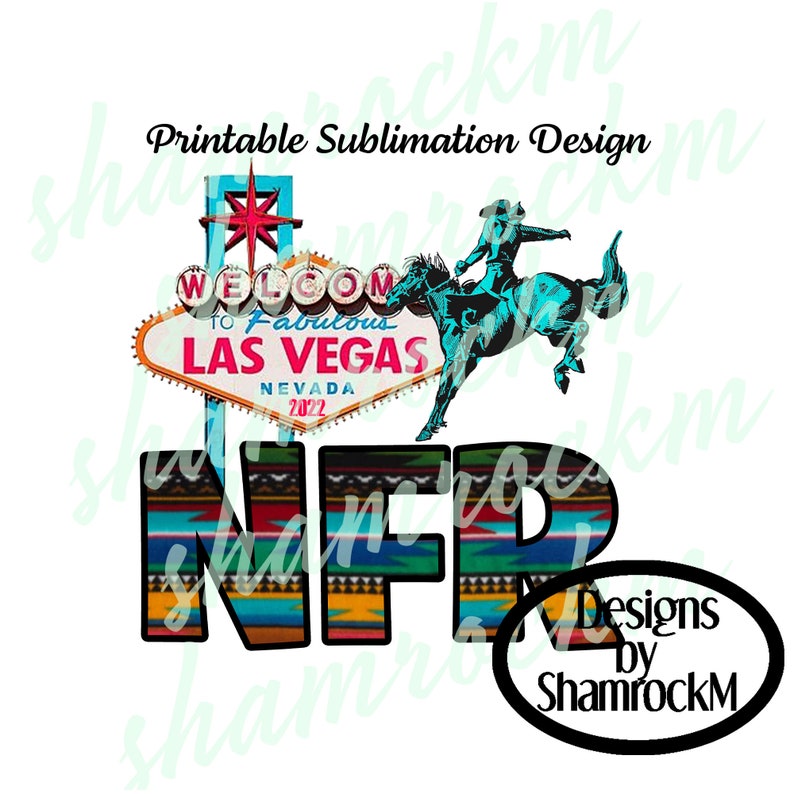 NFR Vegas Sign 2022 NFR Vegas Sign No Date Bronc Rider - Etsy