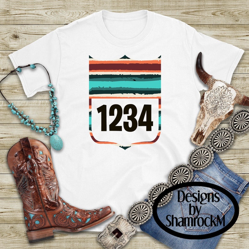 Printable Sublimation Design Rodeo Back Number in Torn - Etsy