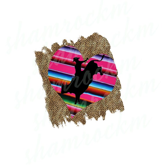 Serape Heart Bull Rider Png Images With Transparent | Etsy