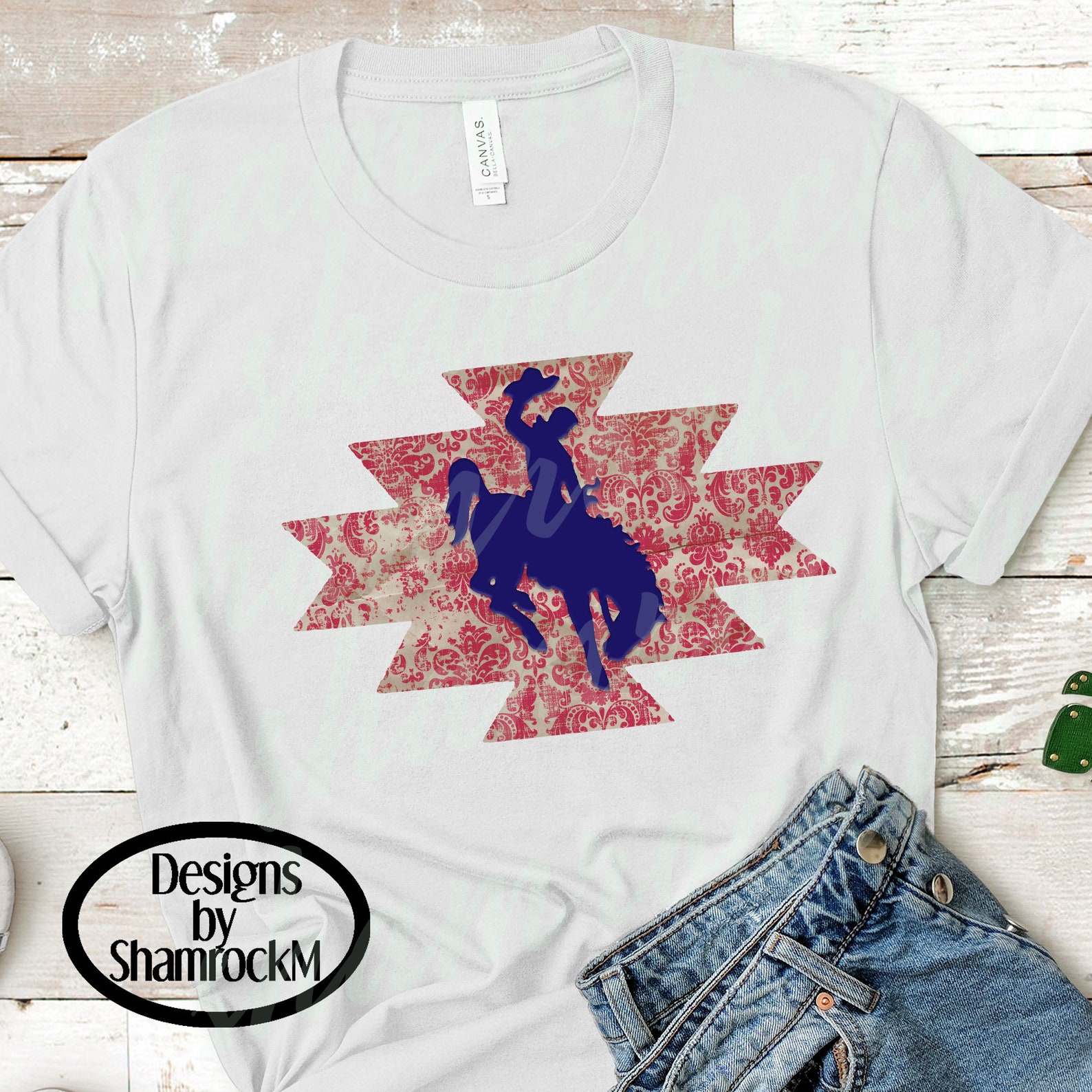 Printable Sublimation Design Vintage Bronc Rider Western | Etsy