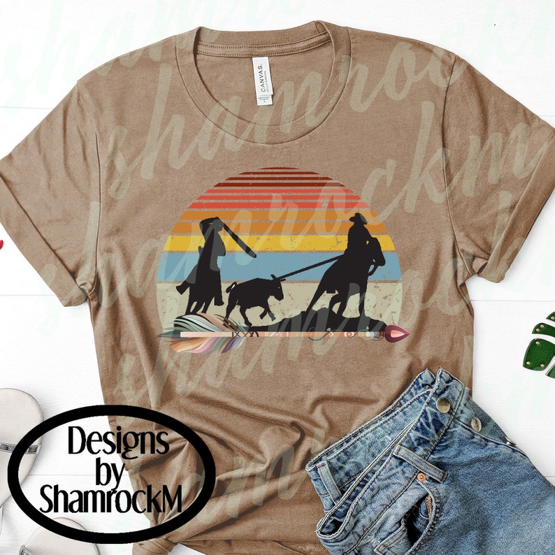Printable Sublimation Design Vintage Sunset Team Roper 2 - Etsy