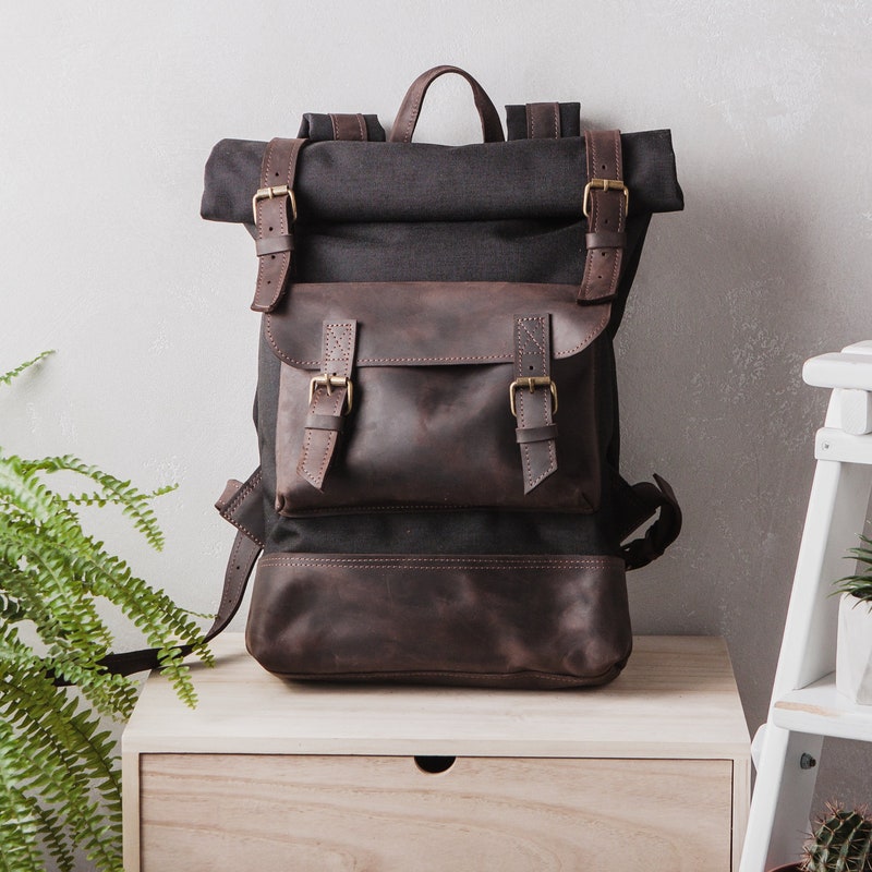 Canvas Backpack Men - Etsy