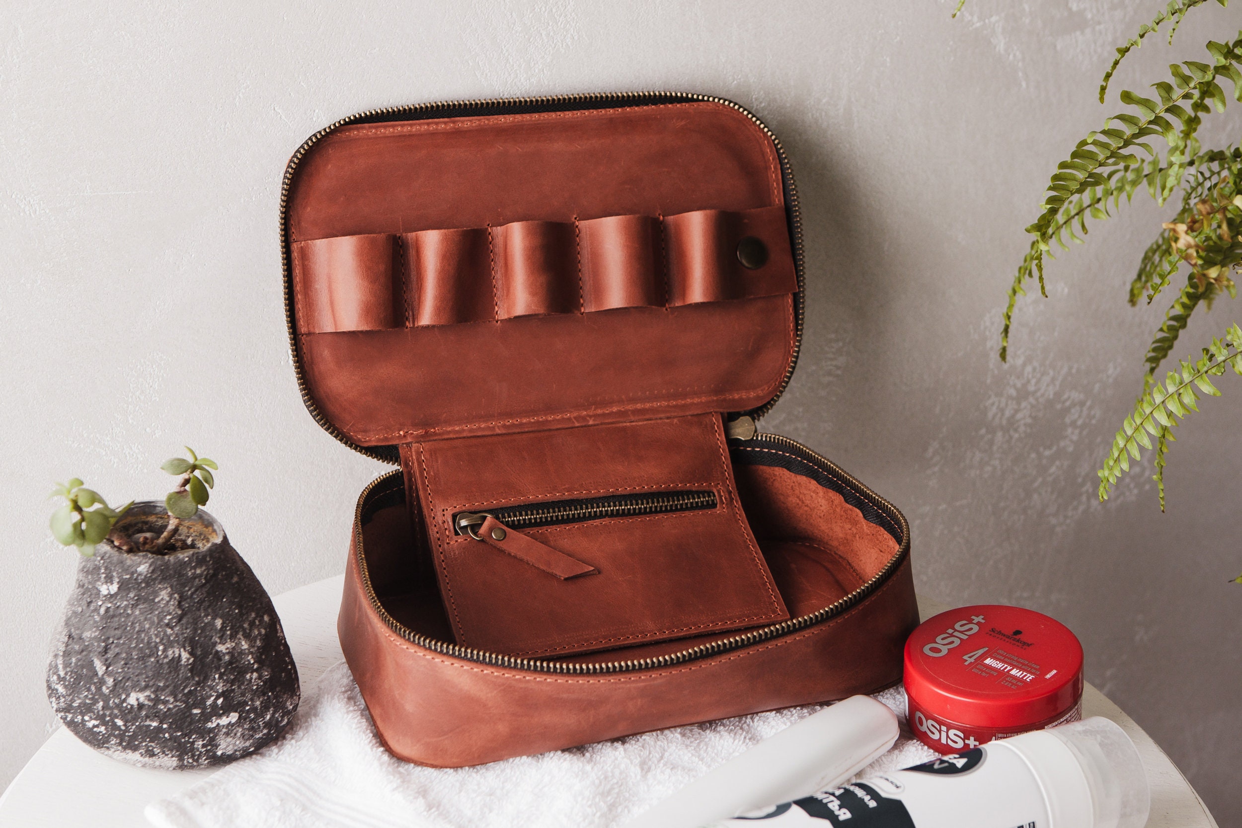 Leather Shaving Kit,mens Shaving Kit,mens Leather Toiletry Bag ...