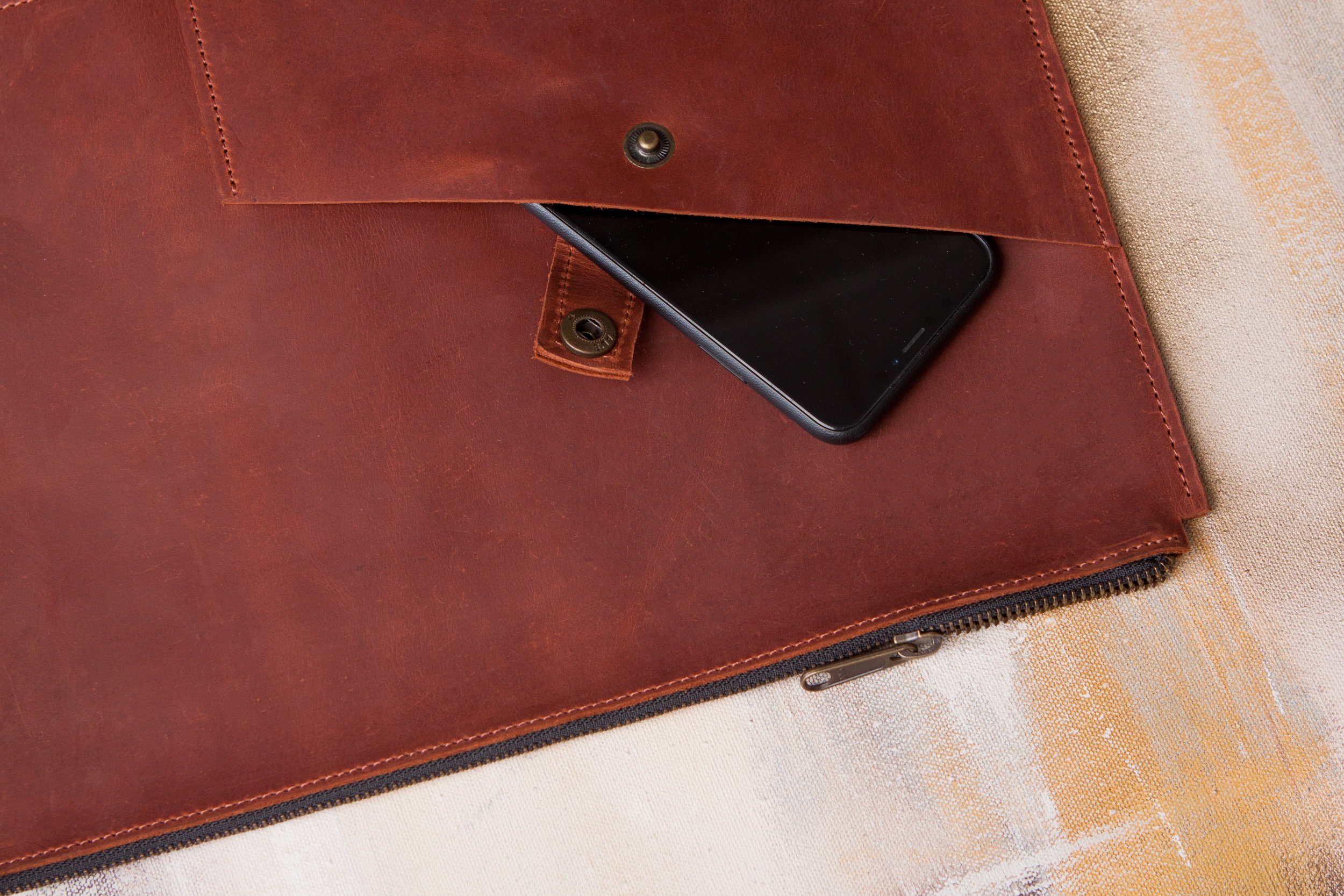 Surface Pro X Brown Leather Case Microsoft Surface Leather - Etsy