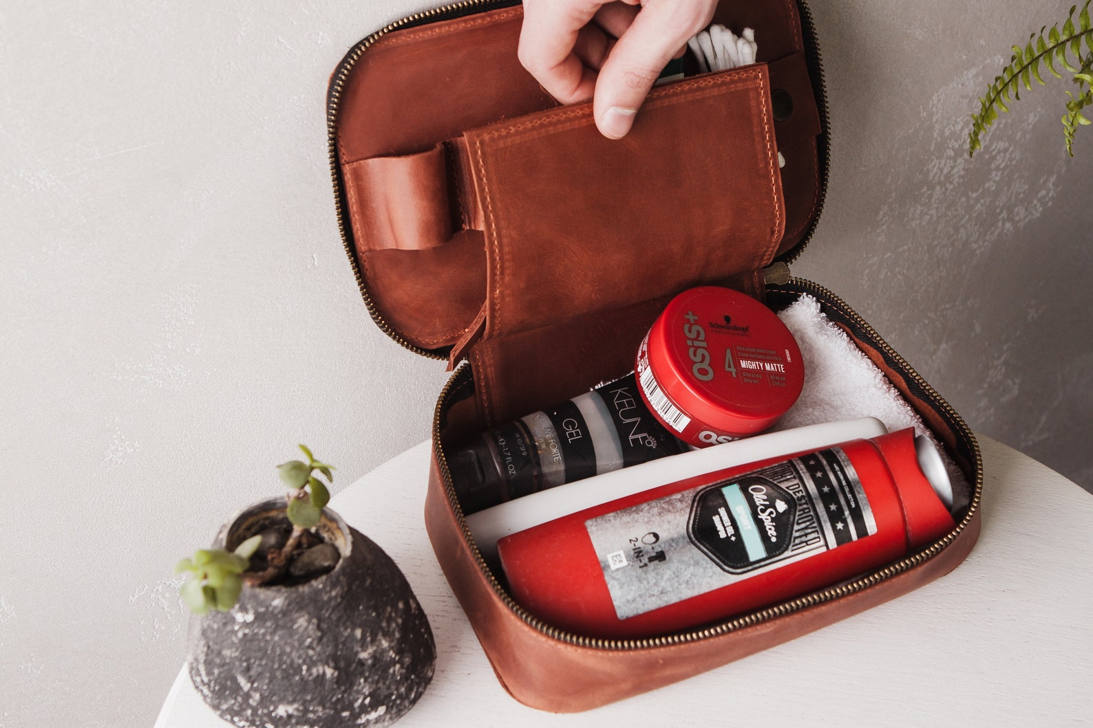 Leather Shaving Kit,mens Shaving Kit,mens Leather Toiletry Bag ...