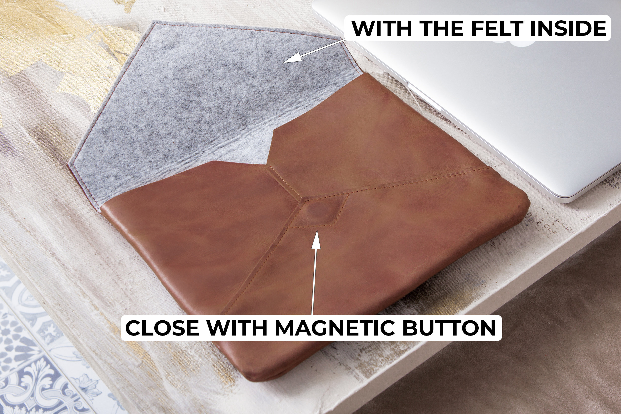 Surface Pro X Brown Leather Casemicrosoft Surface Leather | Etsy