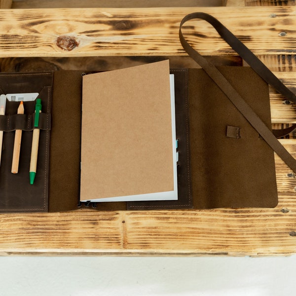 Travel Journal Cover - Etsy