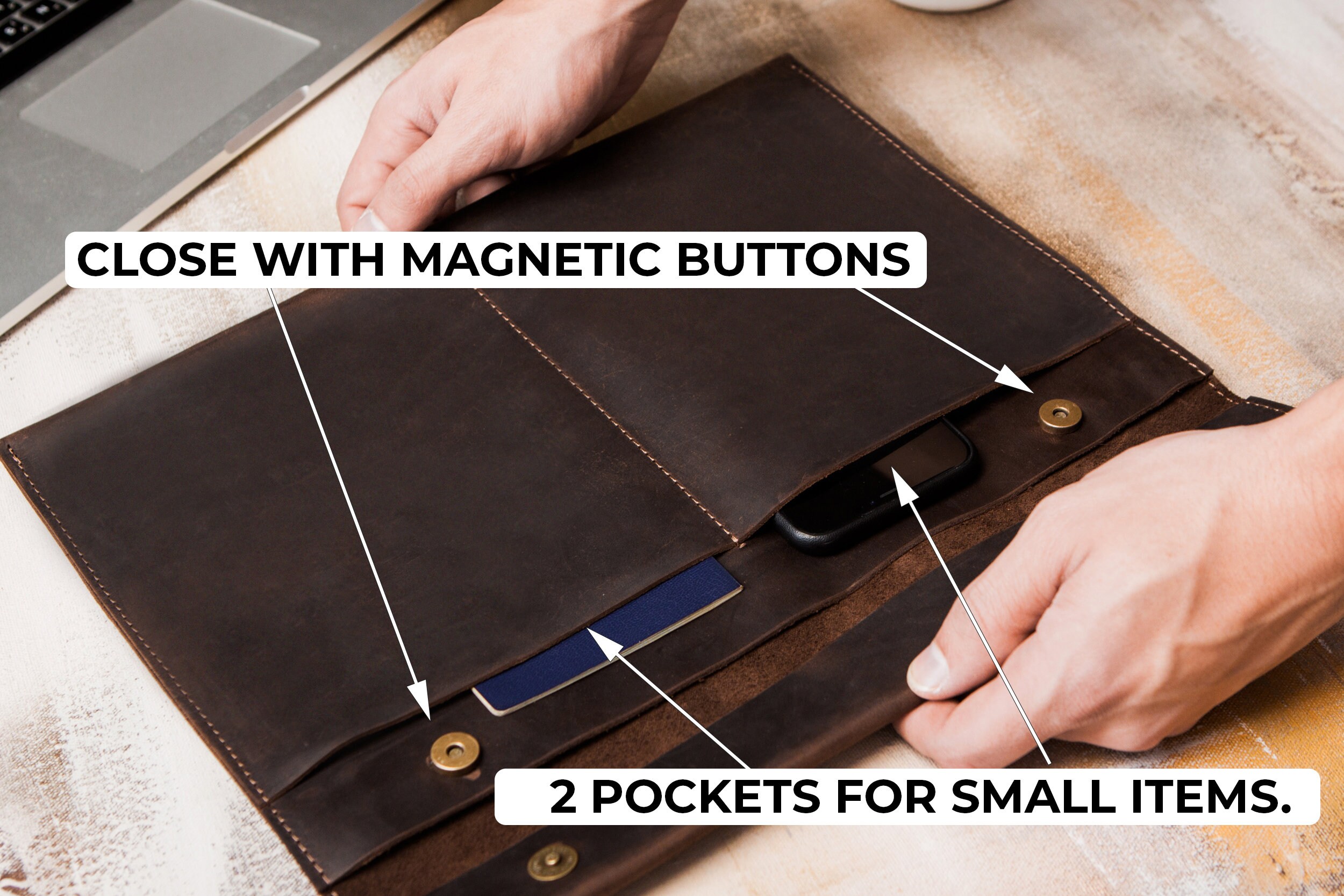 Microsoft surface laptop caseSurface pro X brown leather | Etsy