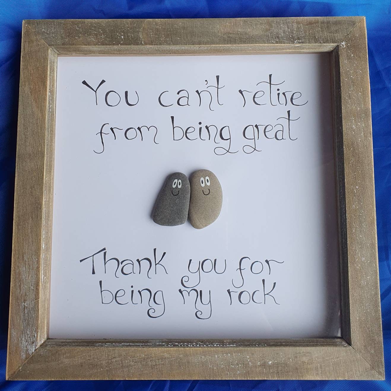Thank You for Being My Rock Pebble Art Frame friends Love | Etsy UK