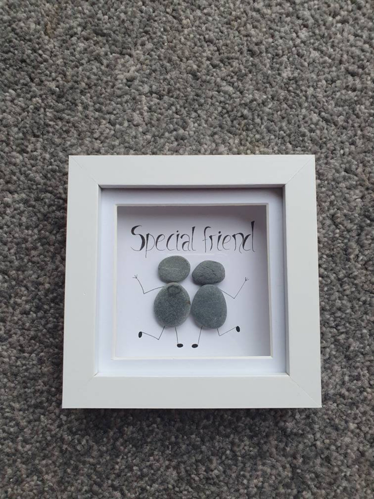Personalised True Friends Pebble Art Frame. Friendship, Besties, Best ...