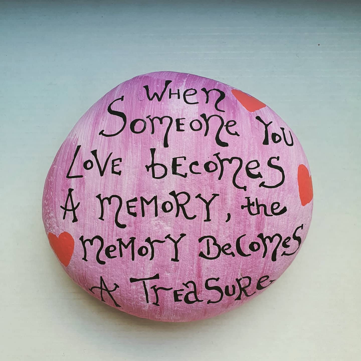 Large Handmade Memorial Painted Stone Rock. Personalised | Etsy UK