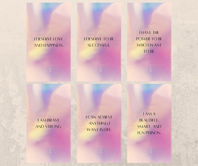 18 Self-esteem Affirmation Wallpapers Daily Affirmations - Etsy