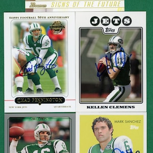 Autographed New York Jets Quarterbacks: Marquel Blackwell, Vinny ...