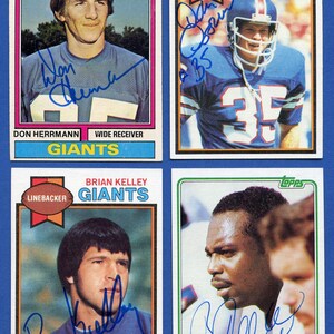 Autographed New York Giants Dan Doornink, Brian Kelley, Beasley Reece ...