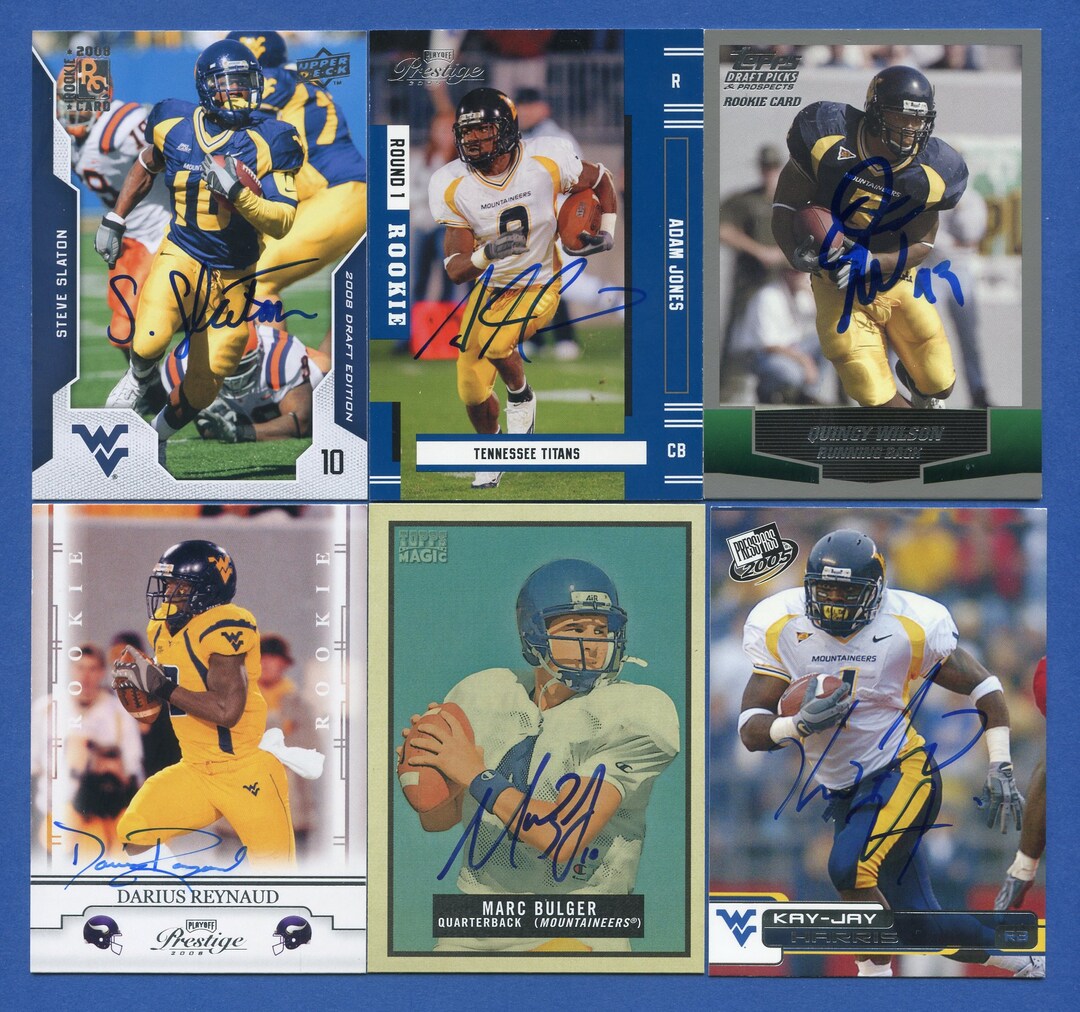 Autographed West Virginia Mountaineers Marc Bulger Pac Man - Etsy