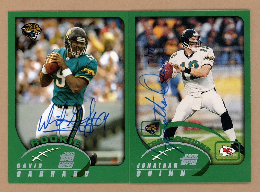 Autographed 2002 Topps Jacksonville Jaguars: David Garrard, Jonathan ...