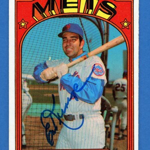 Autographed 1972 Topps New York Mets: Ed Kranepool deceased, Tim Foli, Mike Jorgensen - Etsy