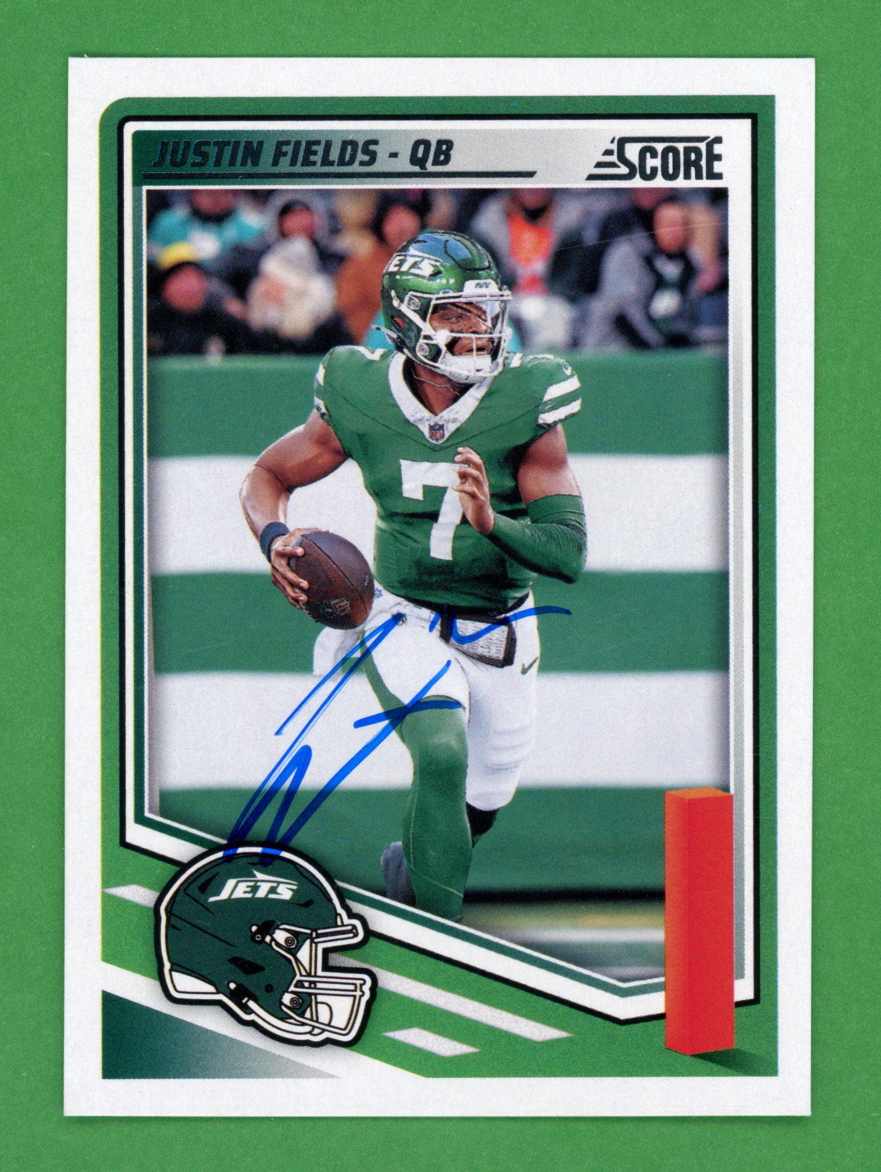 Autographed New York Jets Quarterbacks: Justin Fields, Marquel ...