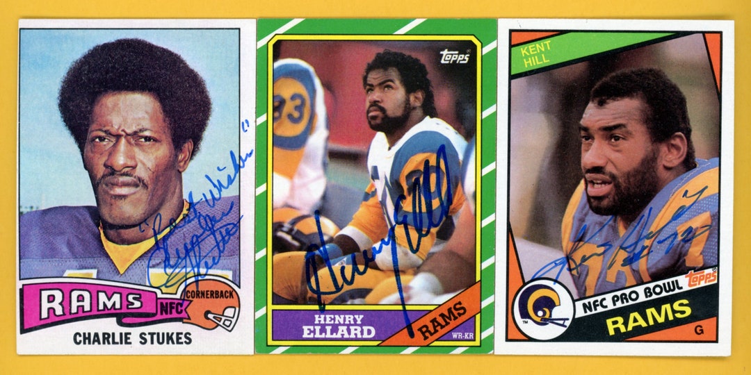 Autographed Los Angeles Rams: Charlie Stukes, Kent Hill, Henry Ellard ...