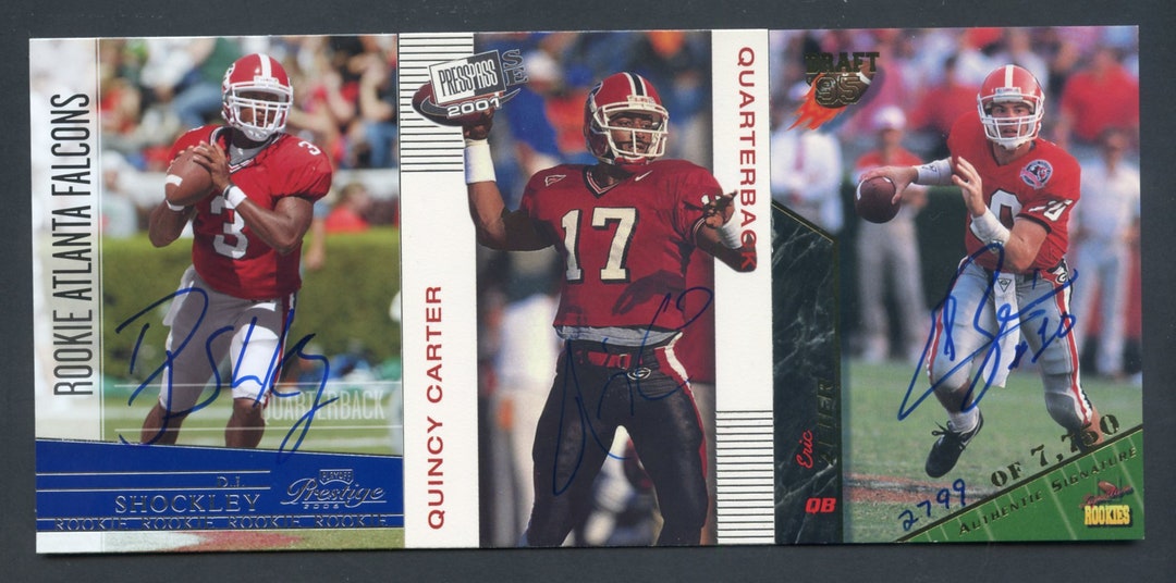 Vintage Autographed Georgia Bulldogs Quarterbacks Cards: - Etsy