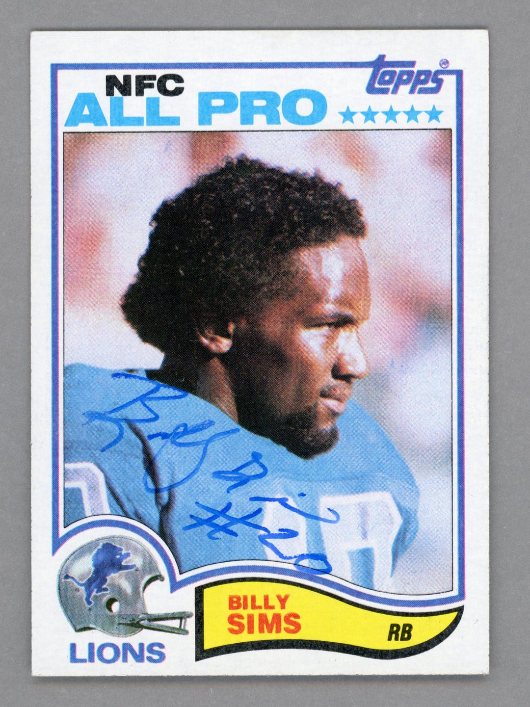 Vintage Autographed Detroit Lions: Billy Sims (heisman), Chuck Long, Ed ...