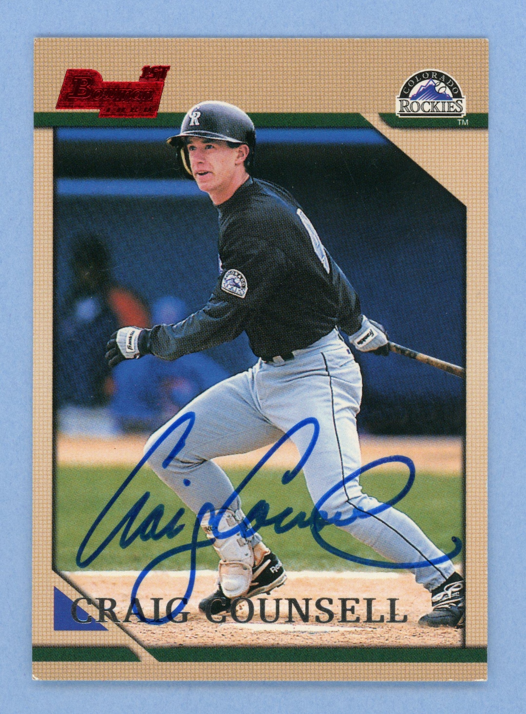 Autographed Colorado Rockies Bowman Cards: Craig Counsell, Edgard ...