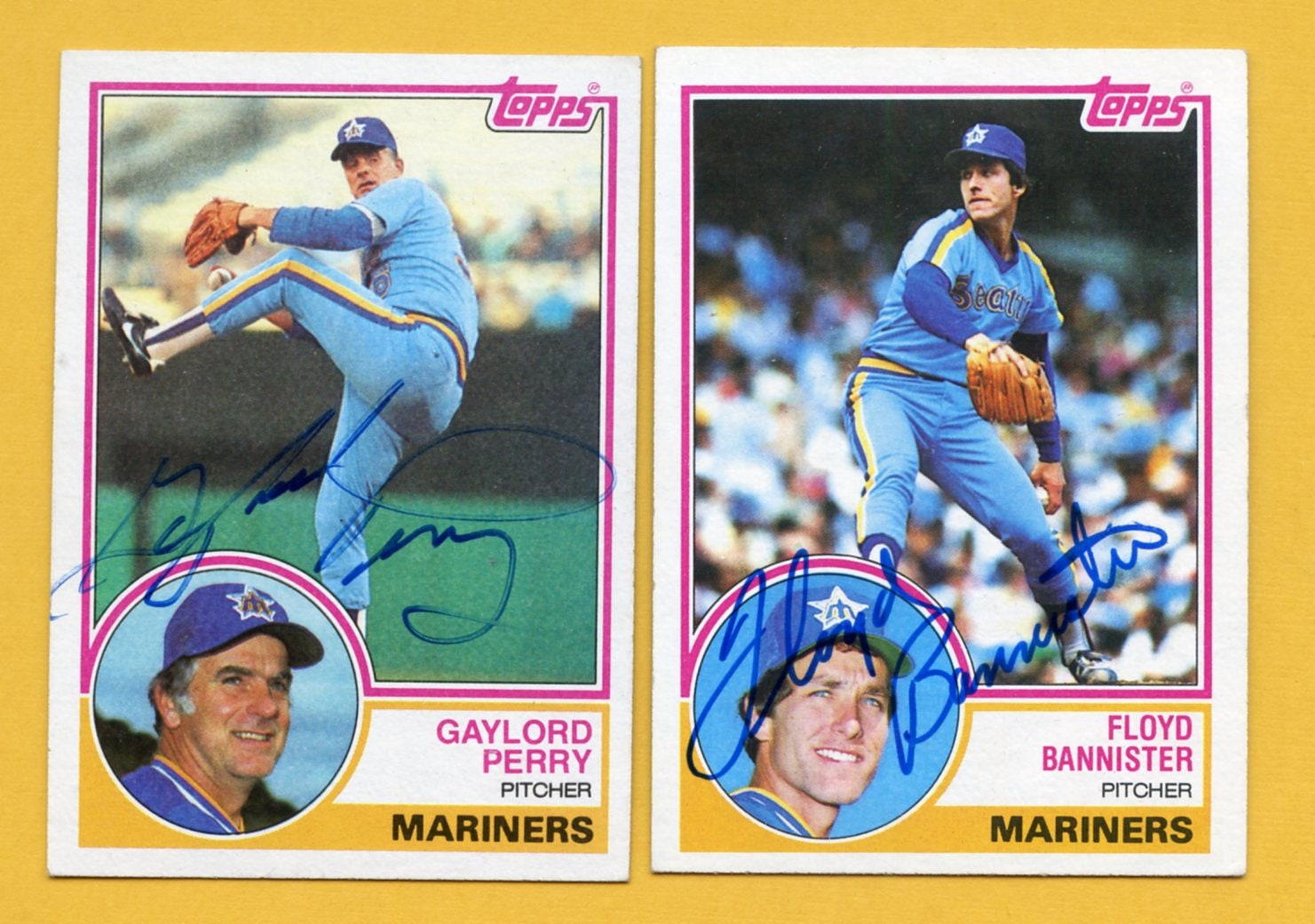 Autographed 1983 Topps Seattle Mariners: Floyd Bannister | Etsy
