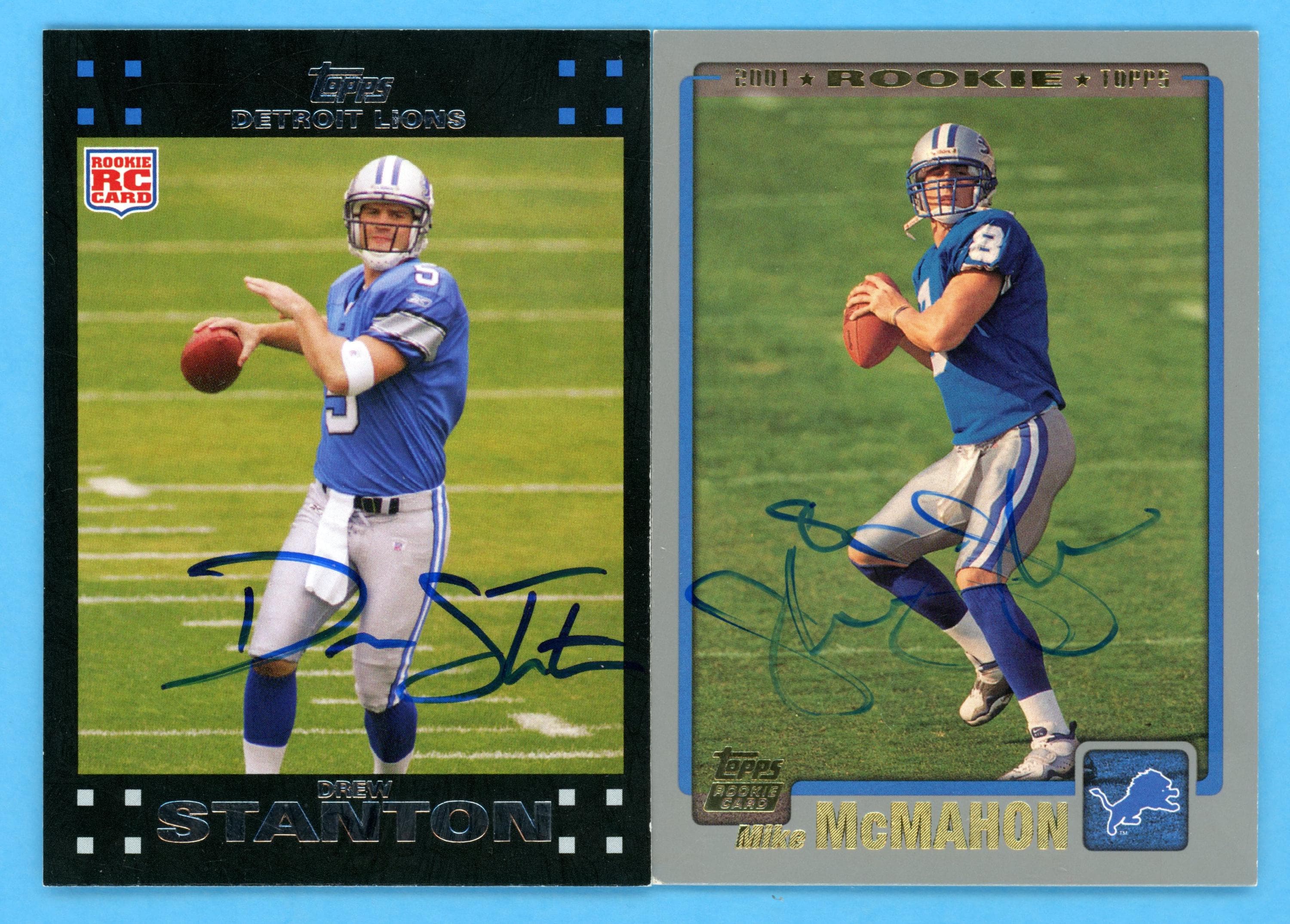 Autographed Detroit Lions Quarterbacks: Jared Goff, Joey Harrington ...