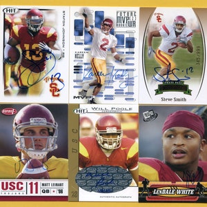 Autographed USC Trojans: Lendale White, Matt Leinart, Will Poole ...