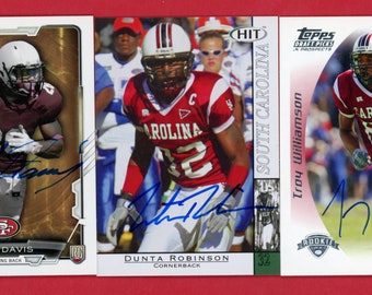 Vintage Autographed Georgia Bulldogs Quarterbacks Cards: - Etsy