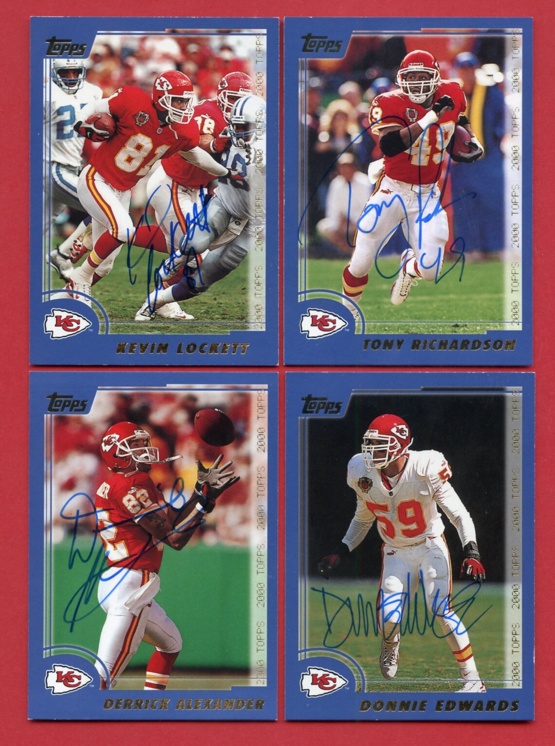 Autographed 2000 Topps Kansas City Chiefs Cards: Donnie - Etsy
