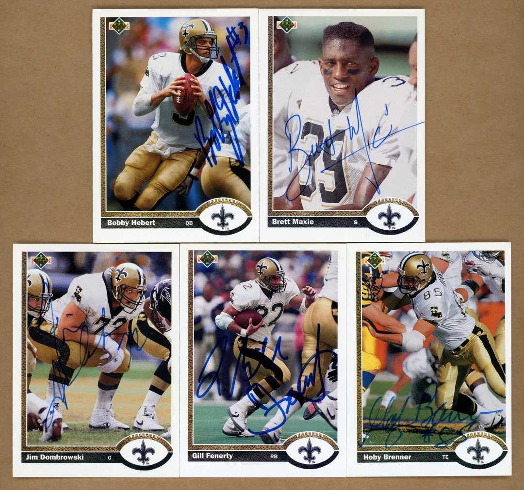 Autographed 1991 Upper Deck New Orleans Saints: Bobby Hebert, Brett ...