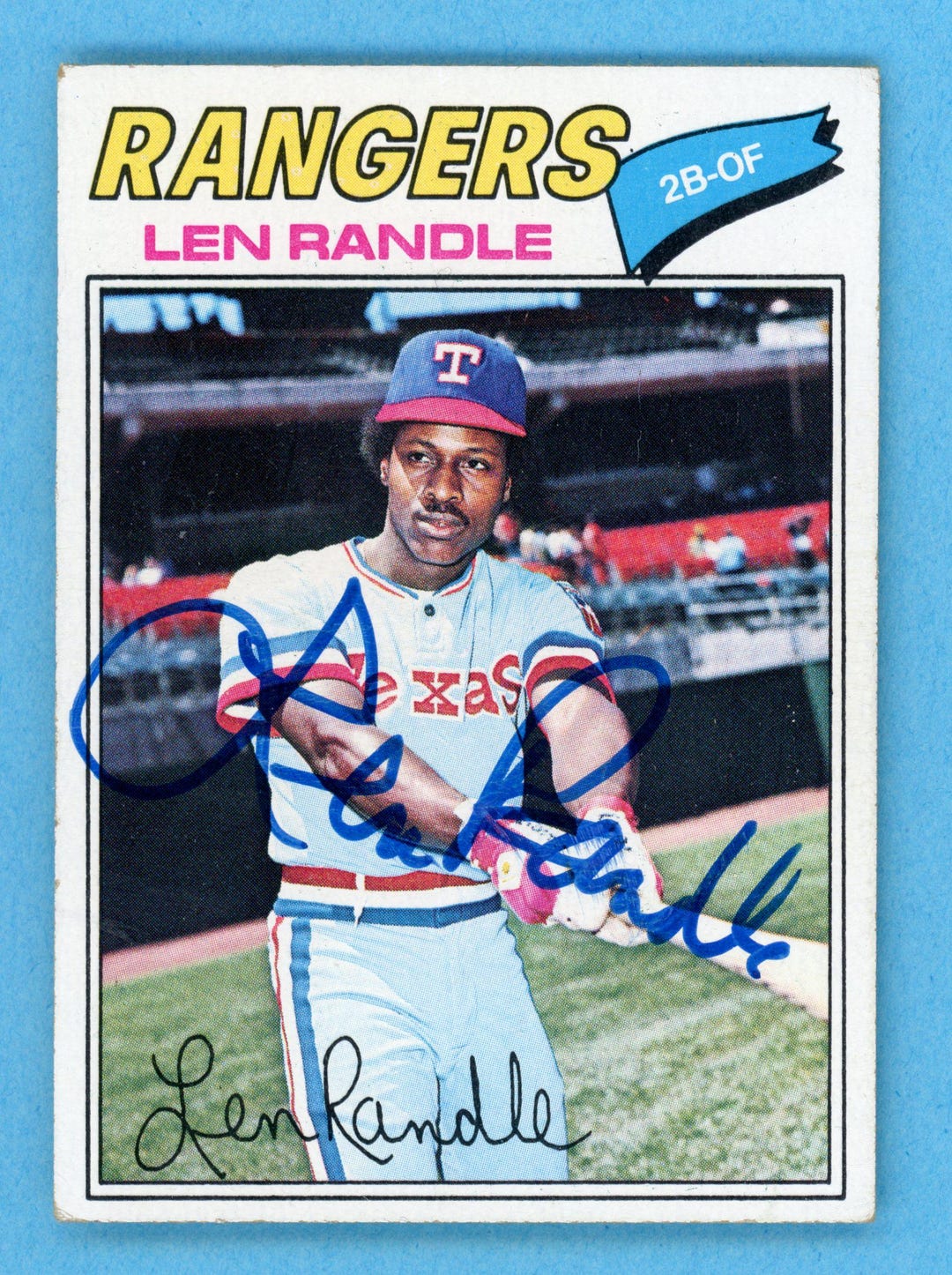 Autographed 1977 Topps Texas Rangers: Lenny Randle (d. 2025) and Gene ...
