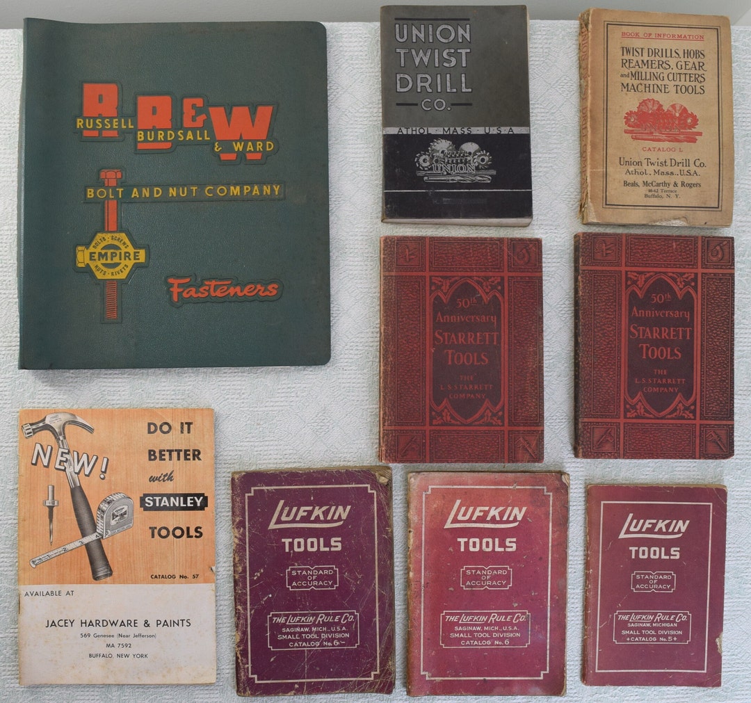 Vintage Tool Catalogs Choice Lufkin Stanley Union Twist Drill Starrett ...