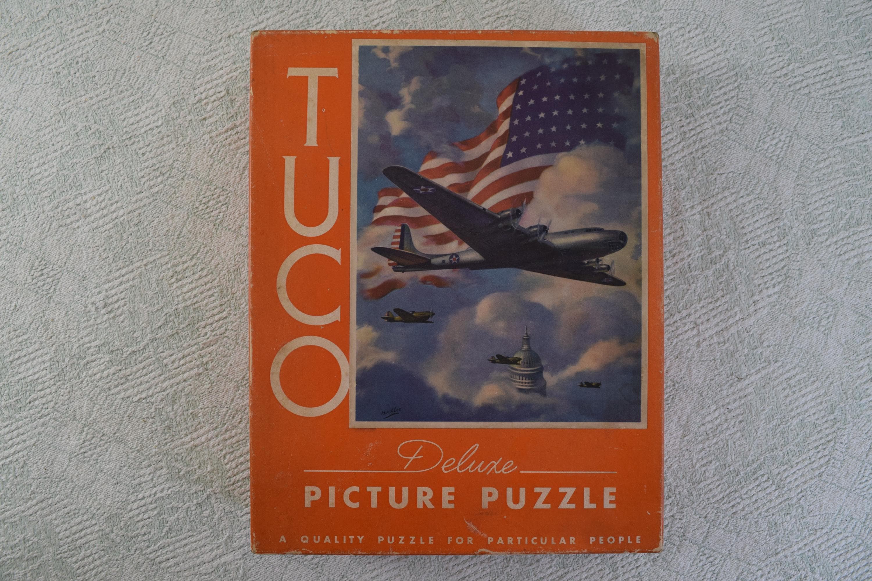 TUCO Deluxe Picture Puzzle Jigsaw Puzzle Lockport NY Mack Lee Airplane ...