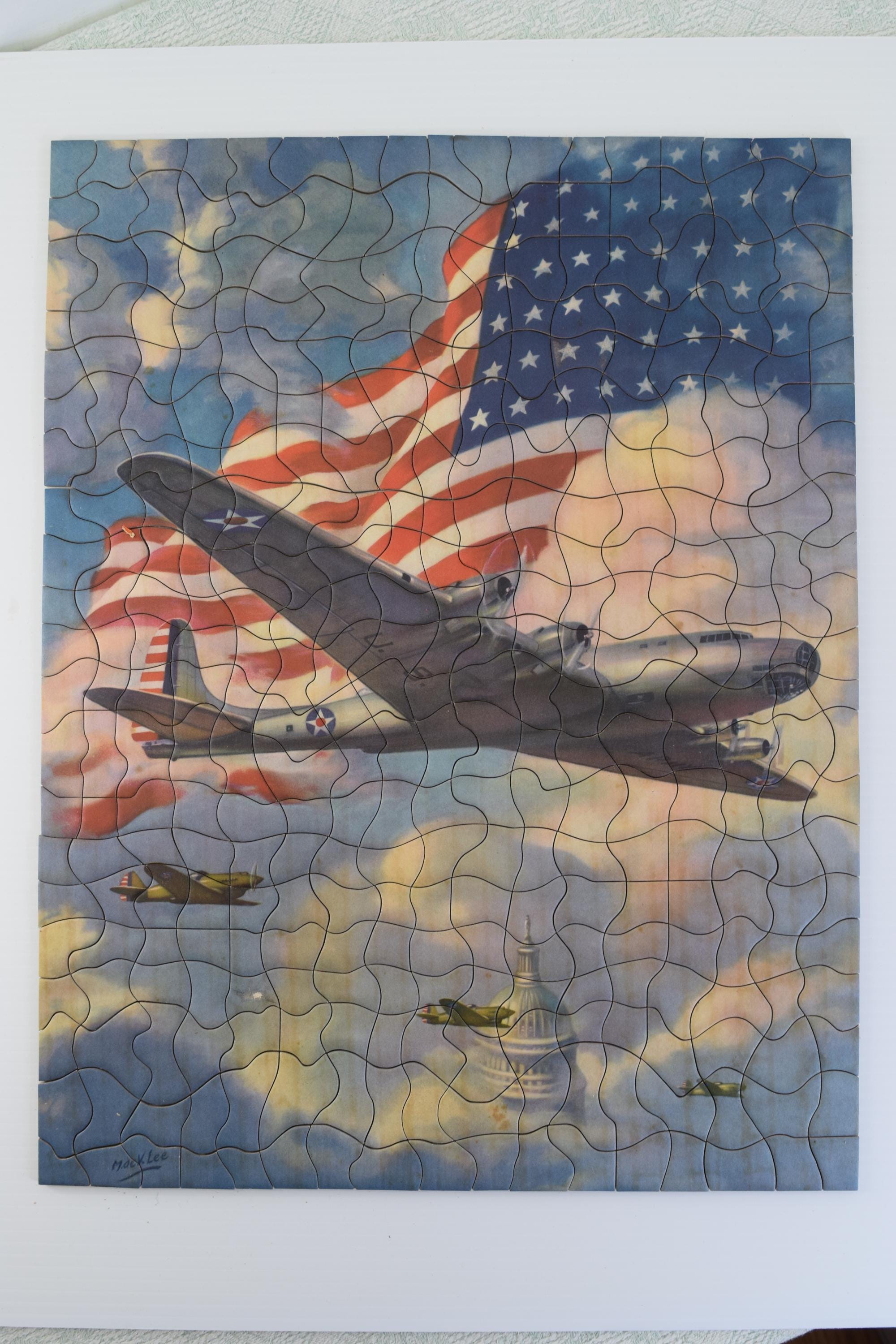 TUCO Deluxe Picture Puzzle Jigsaw Puzzle Lockport NY Mack Lee Airplane ...