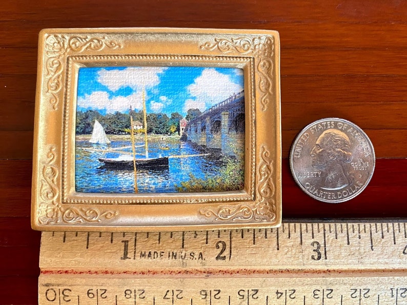 Dollhouse Miniature Framed Picture Claude Monet the Bridge at ...