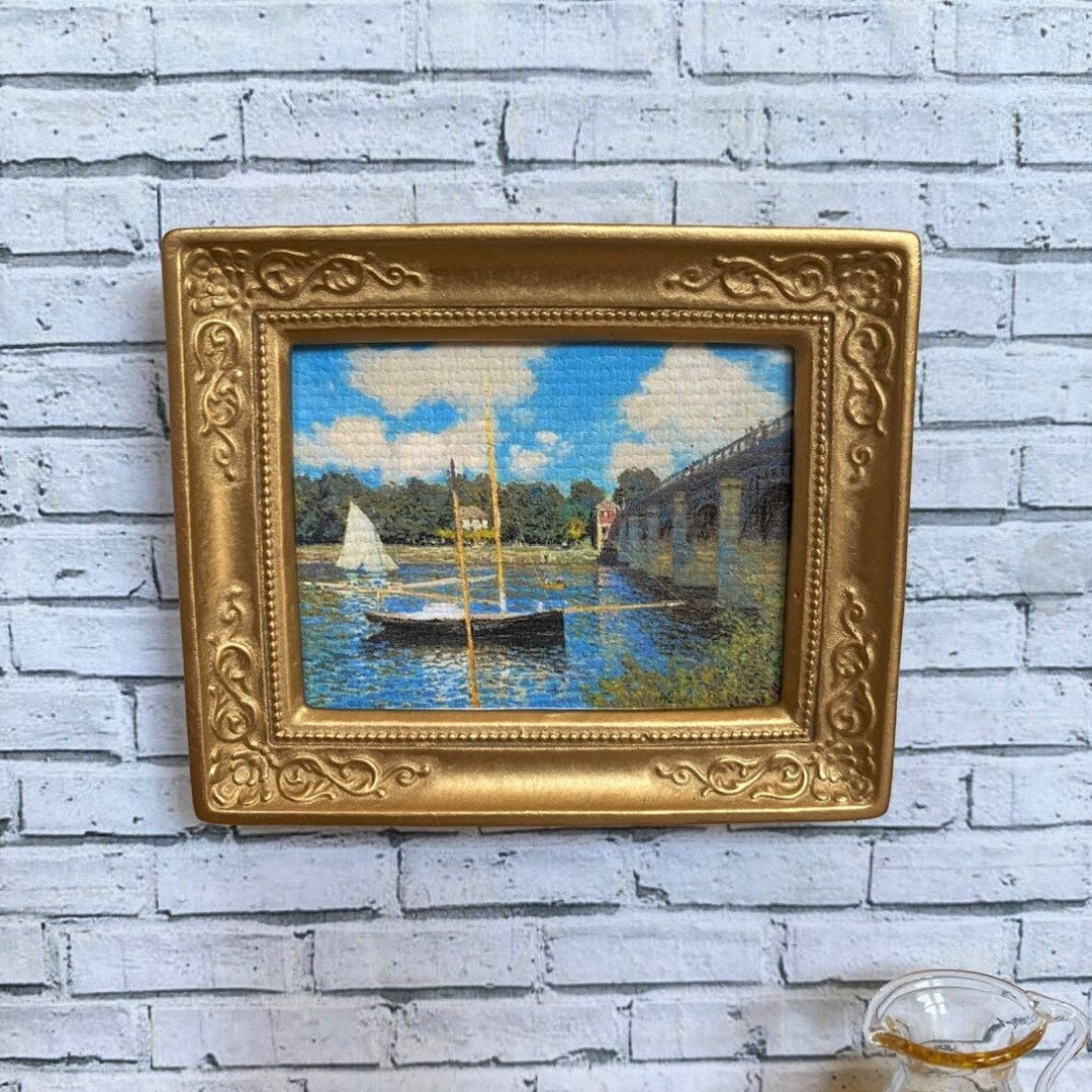 Dollhouse Miniature Framed Picture Claude Monet the Bridge at ...