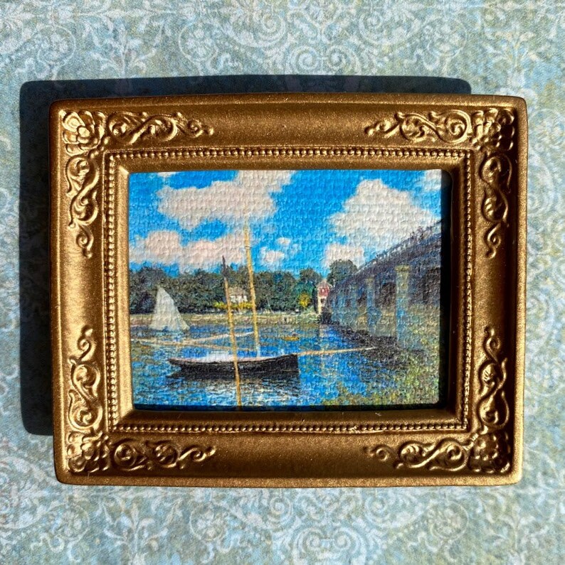 Dollhouse Miniature Framed Picture Claude Monet the Bridge at ...